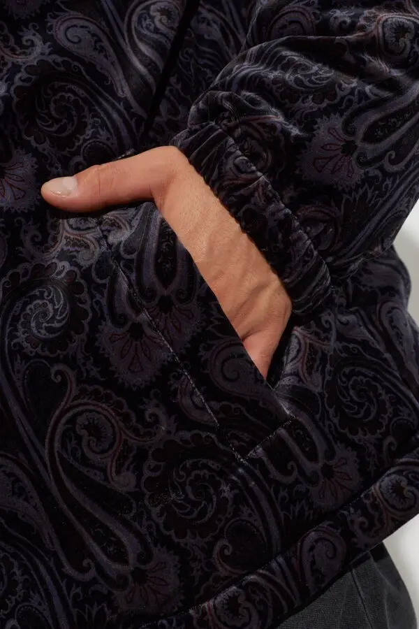 Etro Oversized Velour Paisley Jacket
