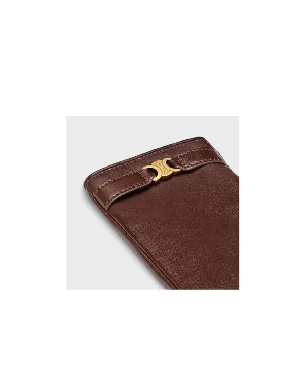 Celine Triomphe Gloves In Plongé Lambskin