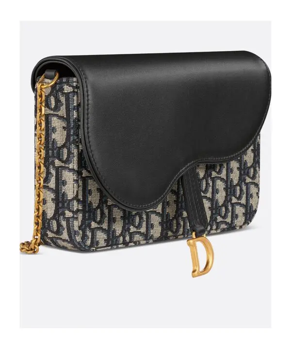 Dior Medium Saddle Pouch With Chain
