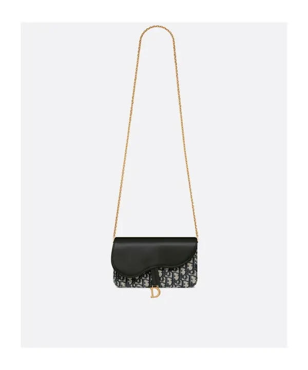 Dior Medium Saddle Pouch With Chain
