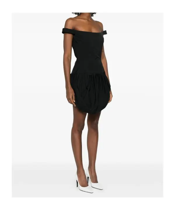 Magda Butrym Off-shoulder Gathered Mini Dress