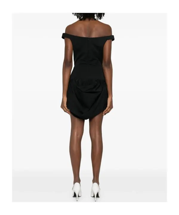 Magda Butrym Off-shoulder Gathered Mini Dress