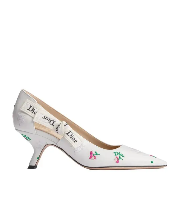 Dior J'a Pump With Embroidered Ribbon Detail