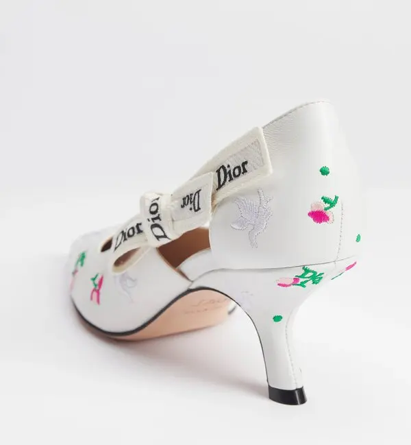Dior J'a Pump With Embroidered Ribbon Detail