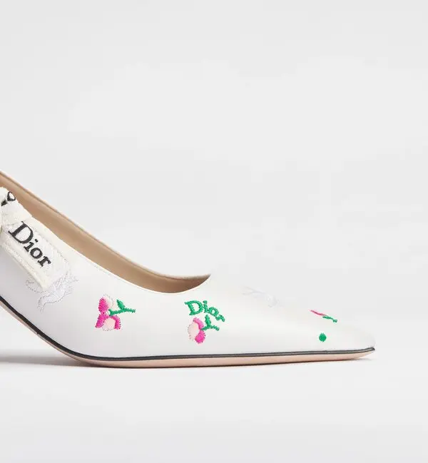 Dior J'a Pump With Embroidered Ribbon Detail