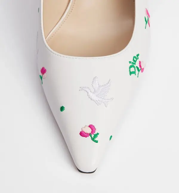 Dior J'a Pump With Embroidered Ribbon Detail