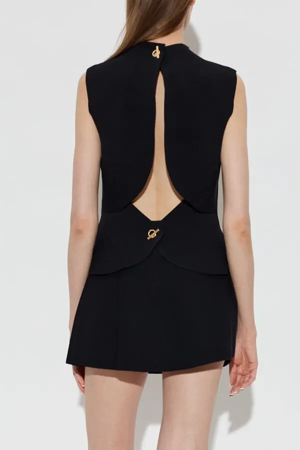Cult Gaia Romin" High Neck Top With Back Cut-out - Black