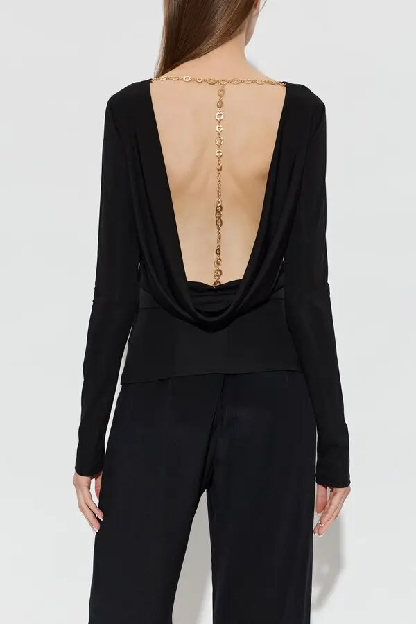 Cult Gaia Vayda' Top Long Sleeve, Draped Back
