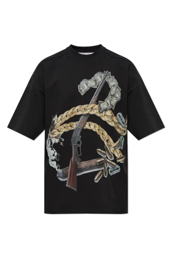 PDF T-shirt With Print - Black