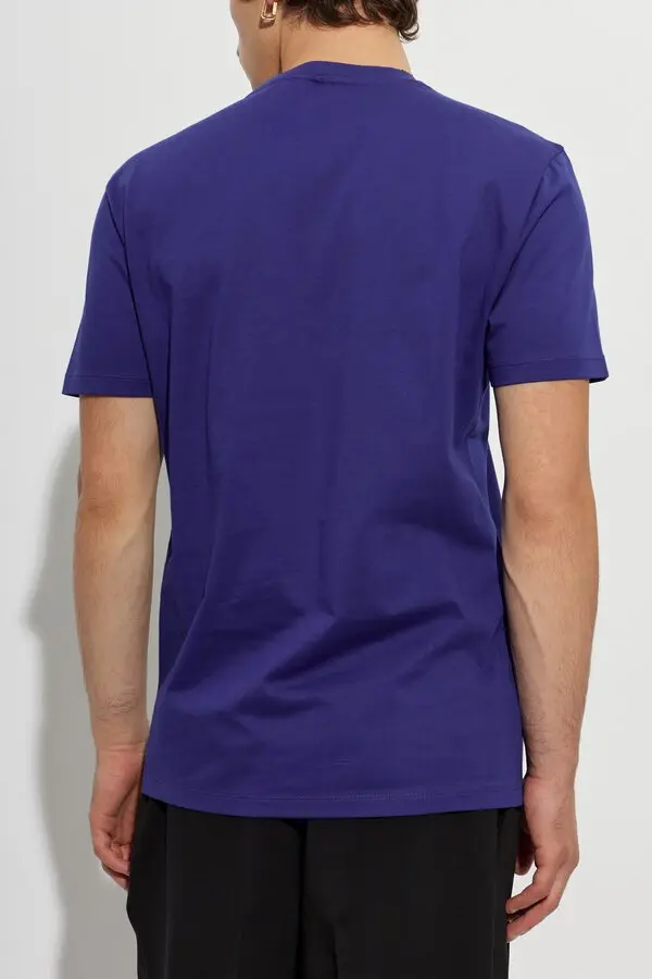 Versace Cotton T-shirt With Embroidered Logo