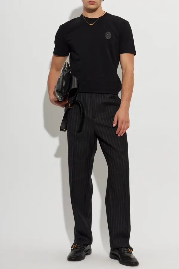 Versace Wool Pleated Trousers
