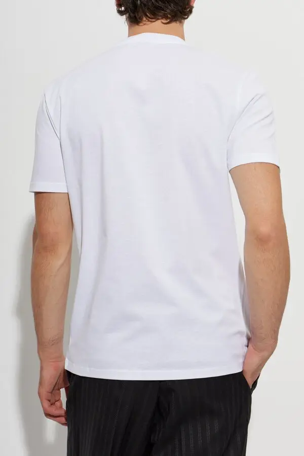 Versace Cotton T-shirt With Shimmering Crystals