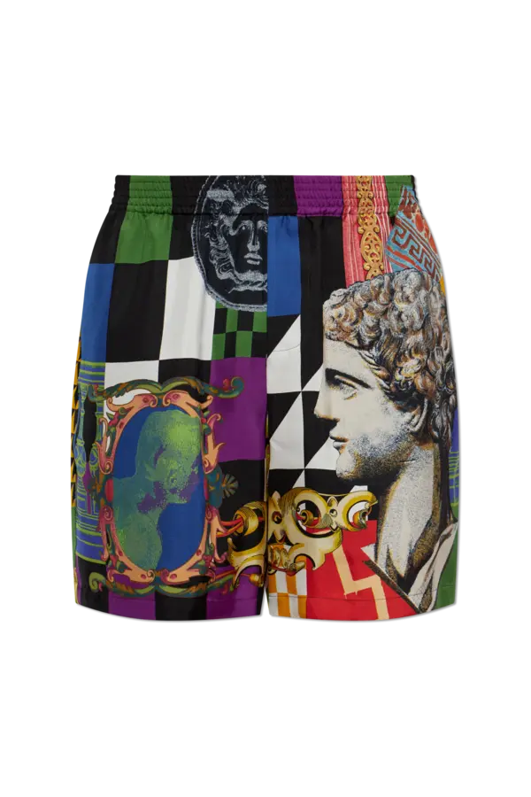 Versace Silk Shorts With A Pattern