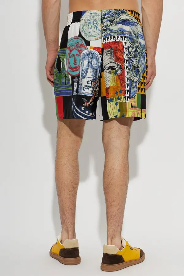 Versace Silk Shorts With A Pattern