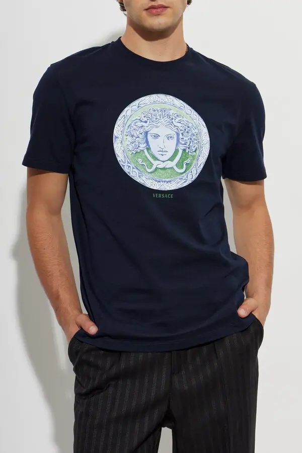 Versace Cotton T-shirt With Print