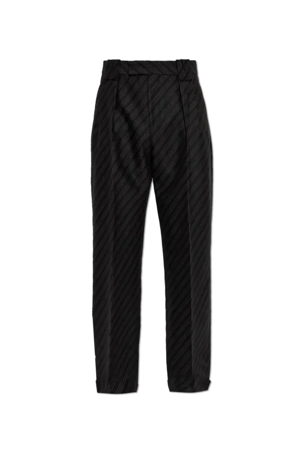 Versace Wool Pleated Trousers