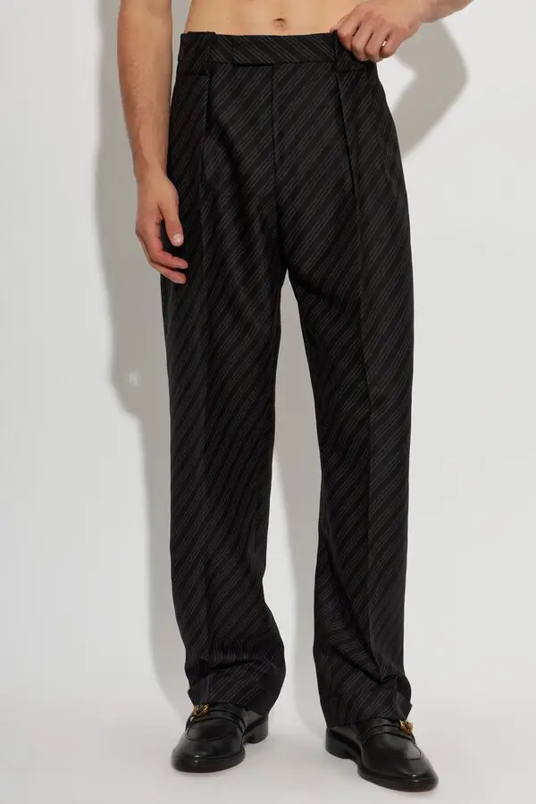 Versace Wool Pleated Trousers