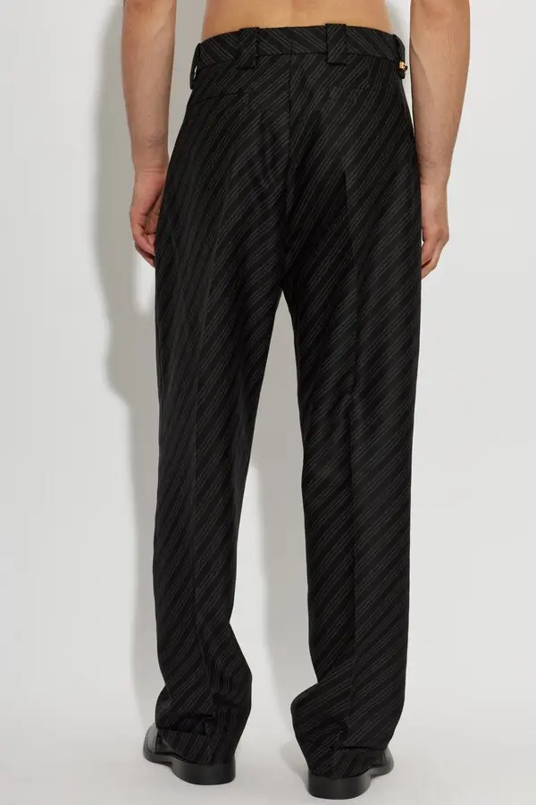 Versace Wool Pleated Trousers