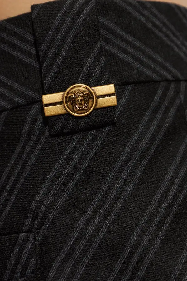 Versace Wool Pleated Trousers