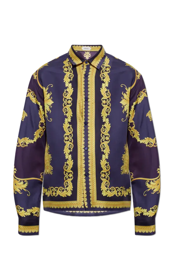 Versace Silk Shirt With Pattern