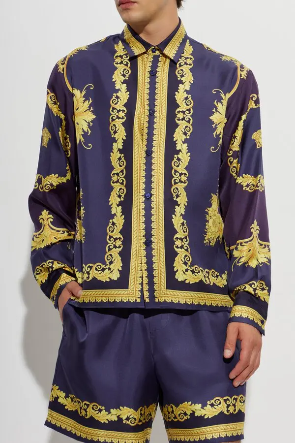 Versace Silk Shirt With Pattern