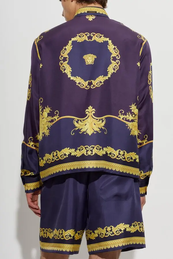 Versace Silk Shirt With Pattern