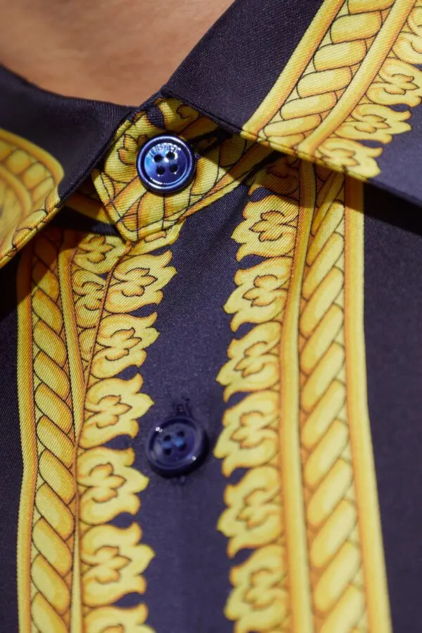 Versace Silk Shirt With Pattern