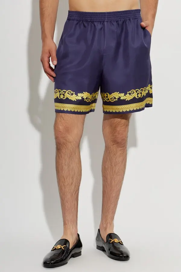 Versace Silk Shorts With A Pattern