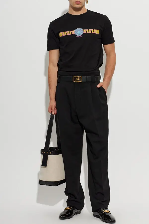 Versace Cotton T-shirt With Print