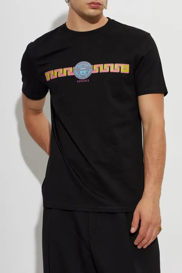 Versace Cotton T-shirt With Print
