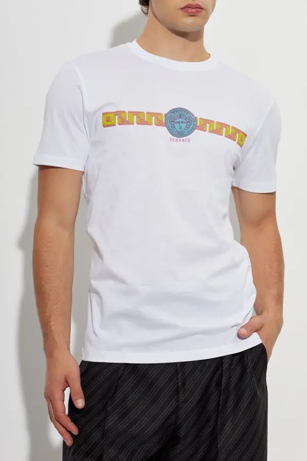 Versace Cotton T-shirt With Print