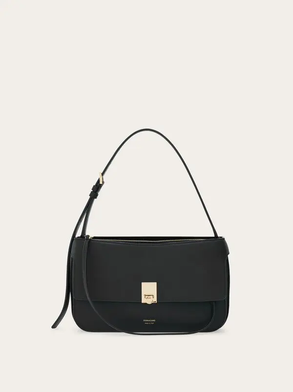 FERRAGAMO Cara Bag In Smooth Calfskin - Black