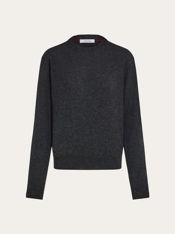 FERRAGAMO Long Sleeve Knitted Top With Ribbon Detail