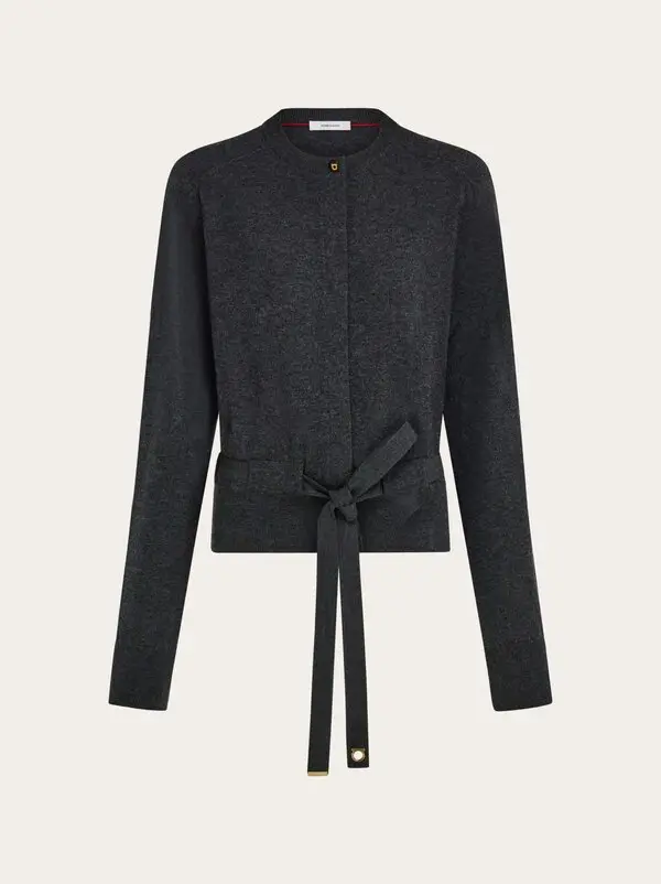 FERRAGAMO Cardigan With Ribbon Detail