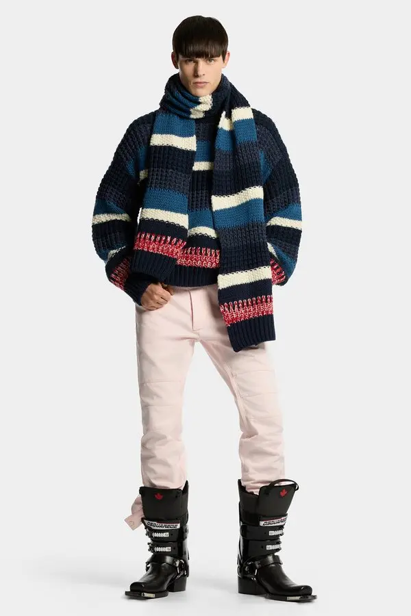 Dsquared2 Striped Wool Blend Pullover