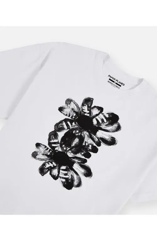 PAPER PLANES Double Flower Graphic T-shirt