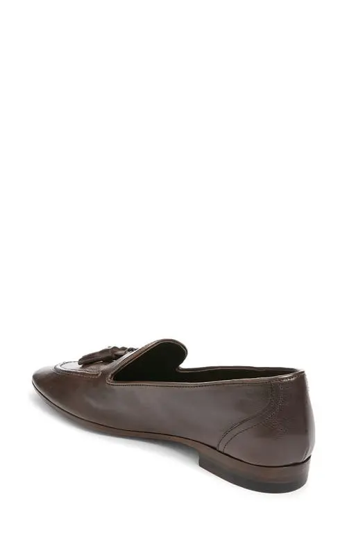 THE ROW Caden Leather Loafer - Deep Brown