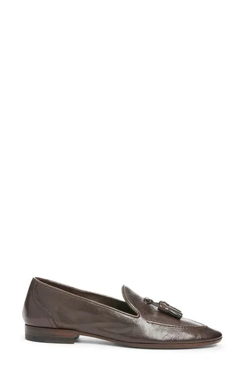 THE ROW Caden Leather Loafer - Deep Brown