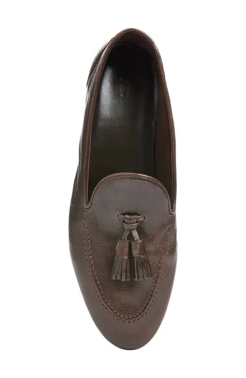 THE ROW Caden Leather Loafer - Deep Brown