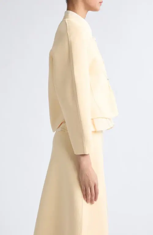ASHLYN Felix Asymmetric Ruffle Trim Skirt - Cream