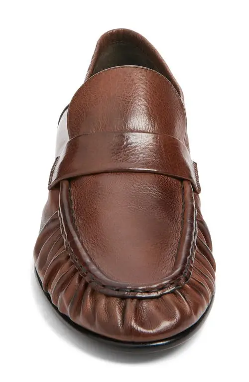 THE ROW Leather Grained Soft Loafer