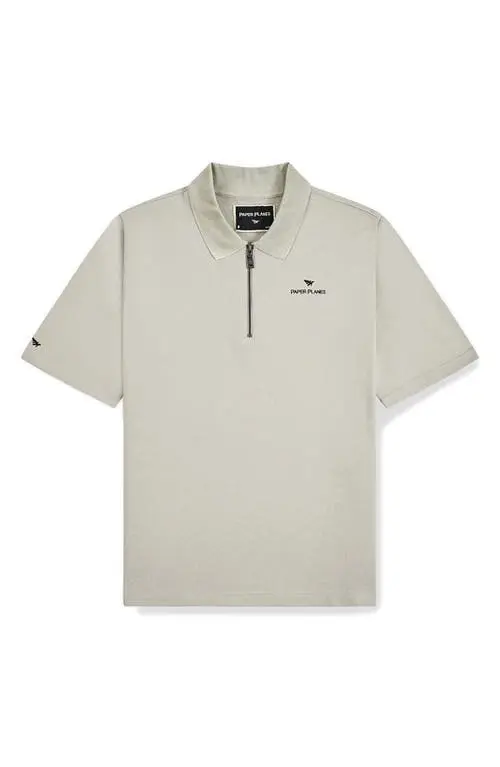 PAPER PLANES French Terry Quarter Zip Polo