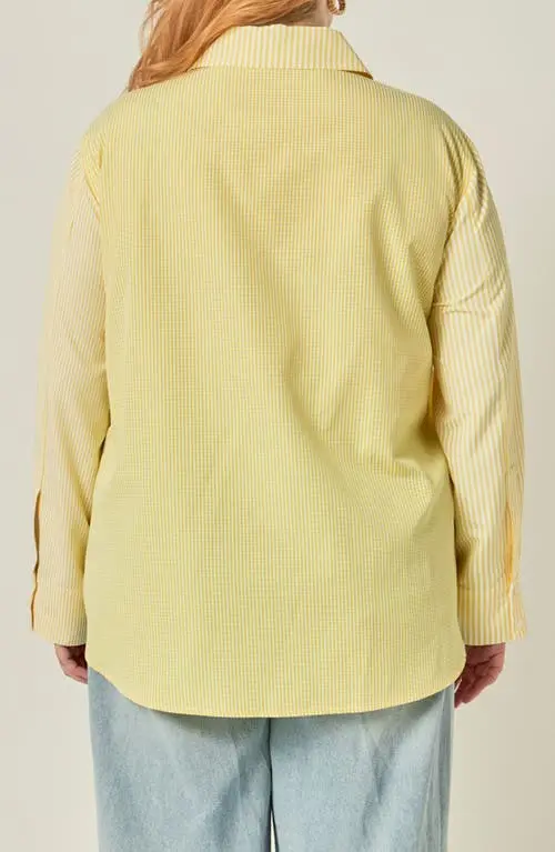 English Factory Striped Long Sleeve Button Up Shirt