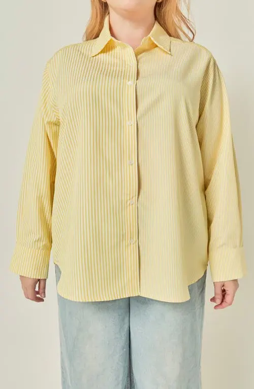 English Factory Striped Long Sleeve Button Up Shirt