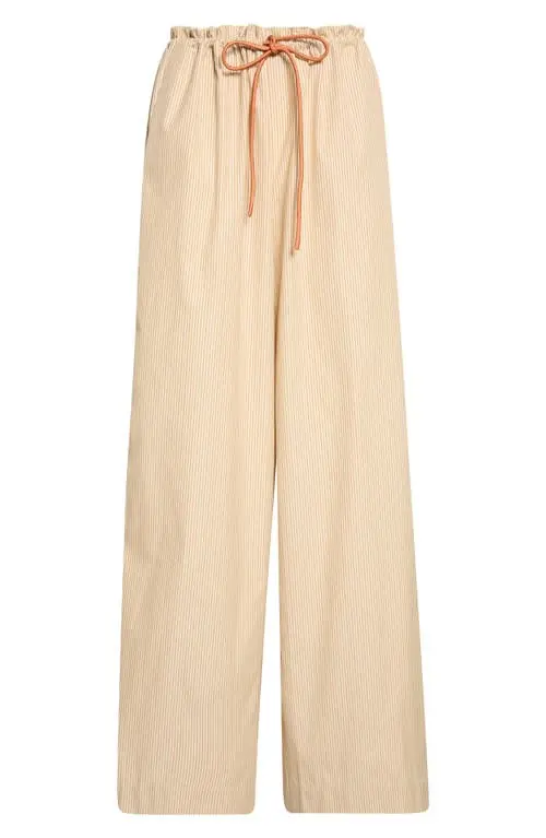 KALLMEYER Wesley Wide Leg Cotton Drawstring Pants