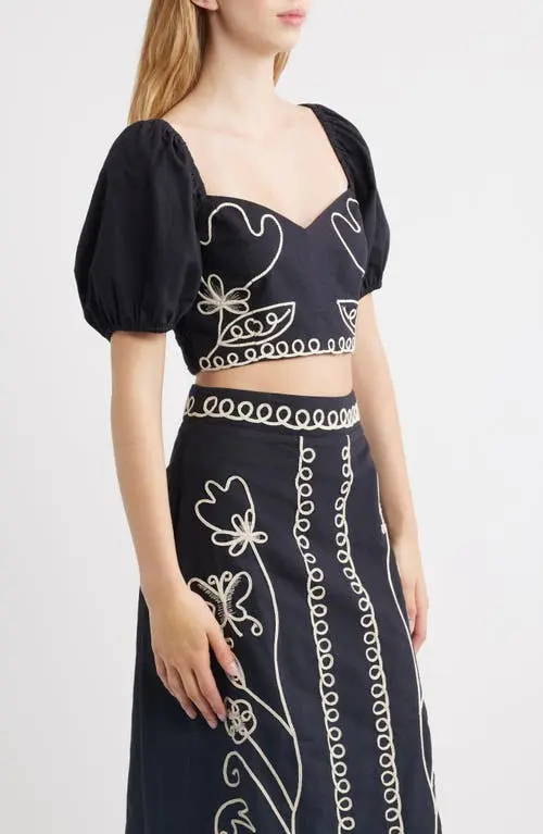 CLEOBELLA Anca Embroidered Crop Top