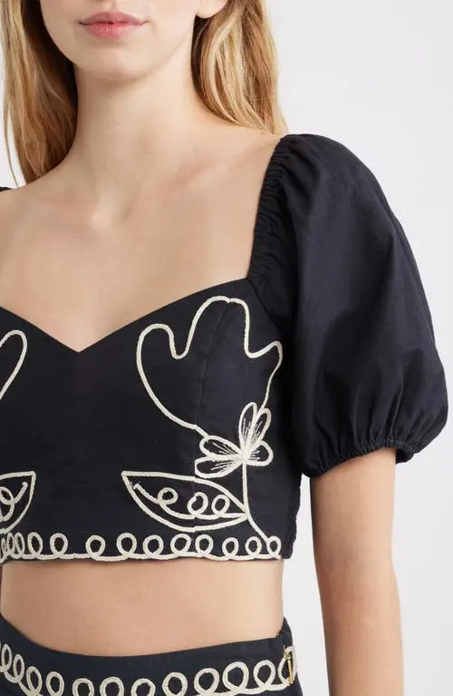 CLEOBELLA Anca Embroidered Crop Top