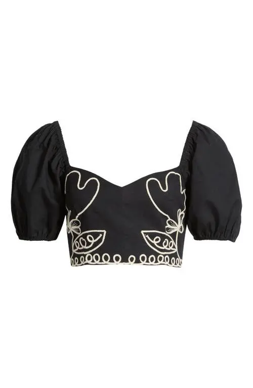 CLEOBELLA Anca Embroidered Crop Top