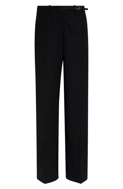 Helmut Lang Belted Wool Gabardine Pants