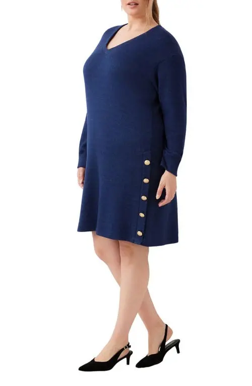 Karen Kane V-neck Button Detail Dress